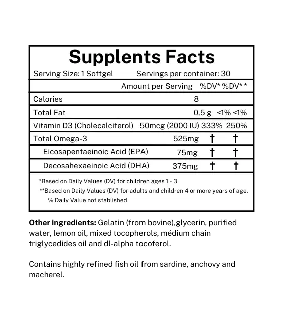 Kit 6 Unidades Lifetrients Correct3 Small (vitamin d3 with omega-3) | 2000 IU, 30 softgels - Lifeone
